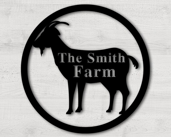 Goat Farm Metal Sign Custom Goat Sign Personalized Goat Barn - Etsy