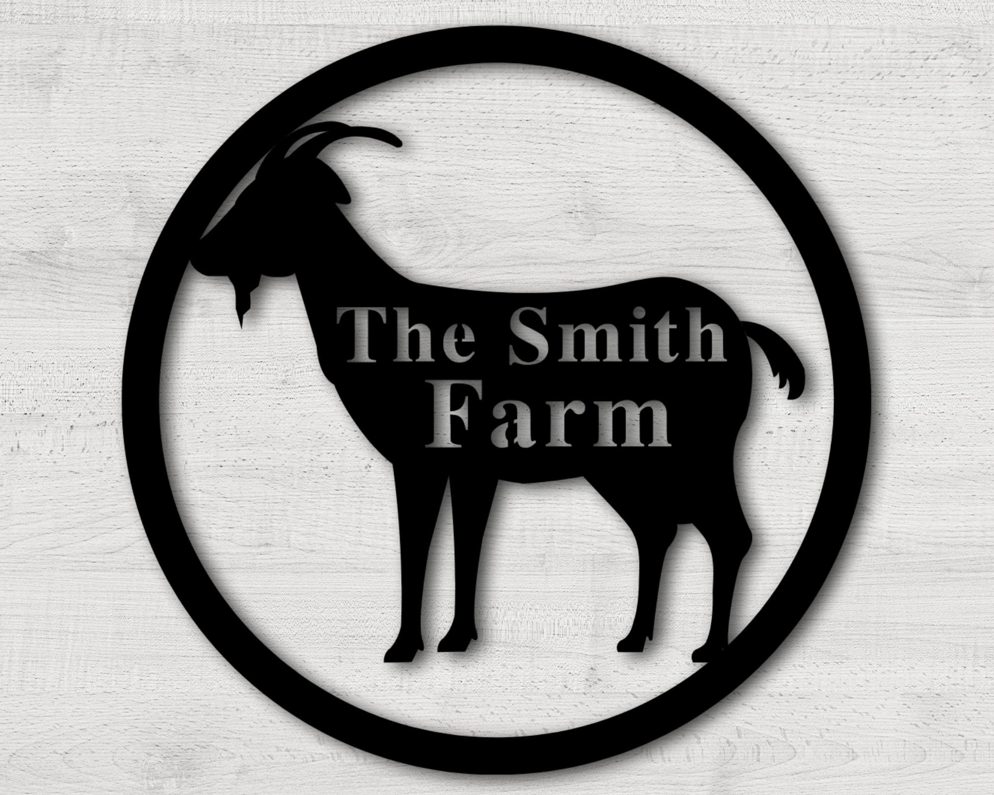 Goat Farm Metal Sign Custom Goat Sign Personalized Goat Barn - Etsy