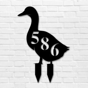 Duck Address Sign, Duck House Sign, Duck Themed Address Steel Yard Sign ...