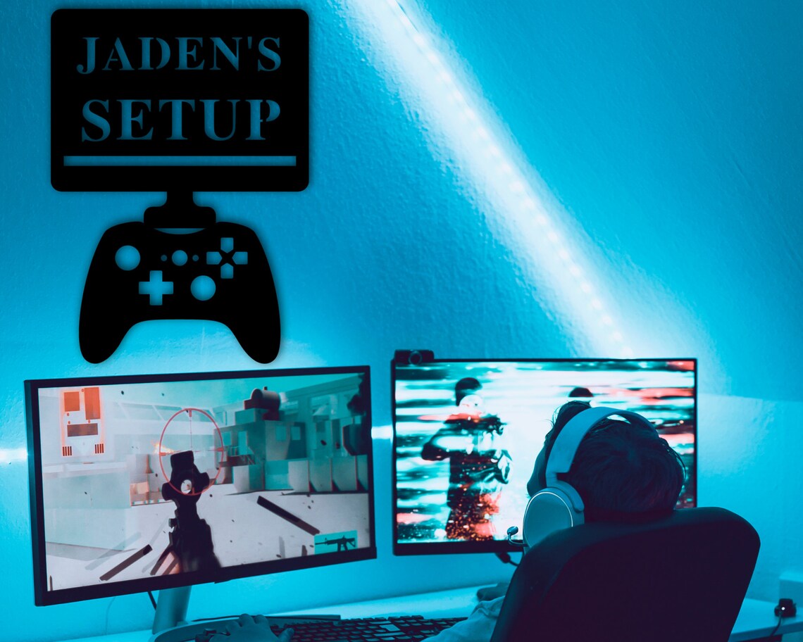 Gaming Room Metal Sign Custom Gaming Sign Personalized Gamer | Etsy