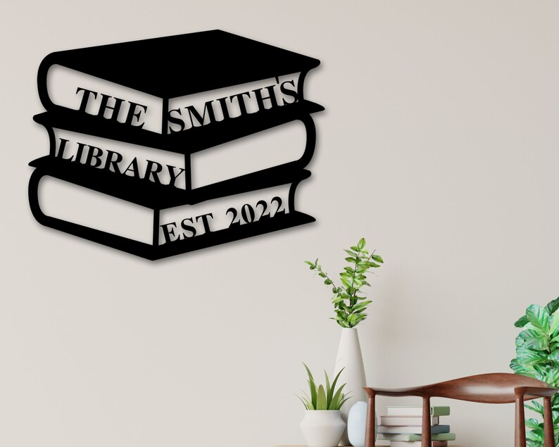 Custom Classroom Sign, Personalized Books Sign, Teacher Name Metal Sign ...