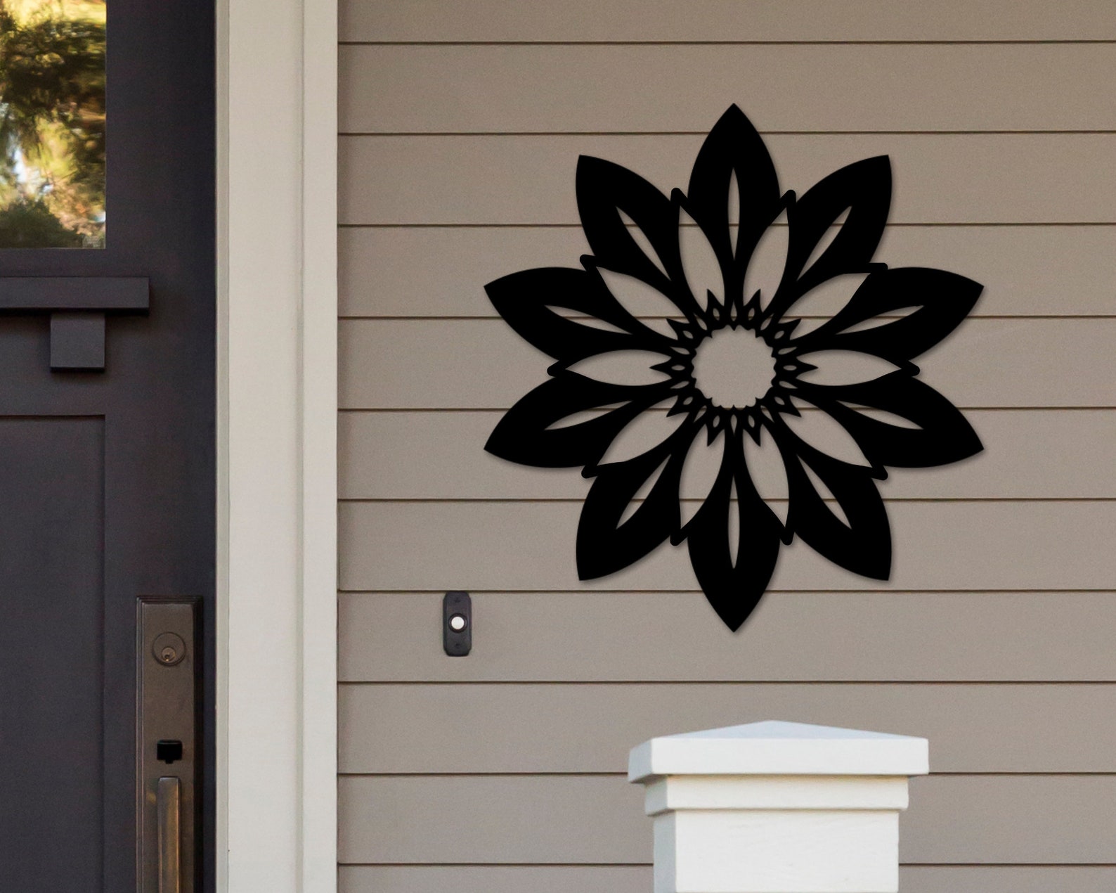 Flower Metal Sign, Flower Wall Art, Garden Sign, Flower Wall Decor ...