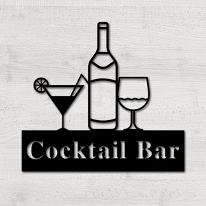 Personalized Metal Bar Sign, Custom Metal Sign Outdoor, Man Cave Signs ...