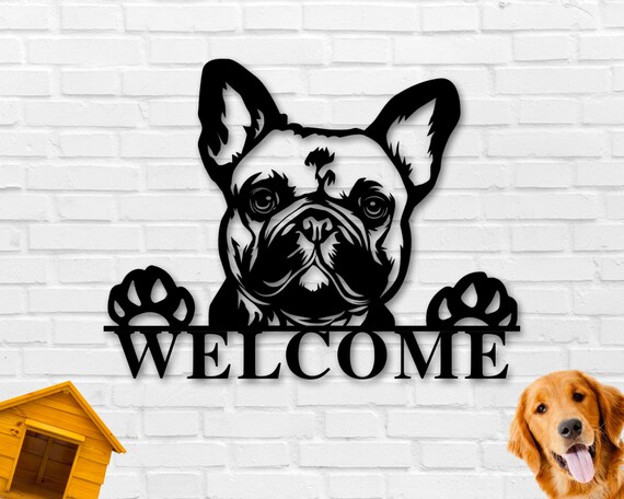 Dog Welcome Sign Front Porch Sign Welcome Metal Sign Metal - Etsy