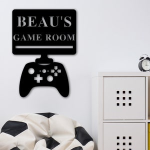 Gaming Room Metal Sign, Custom Gaming Sign, Personalized Gamer Sign, PC ...