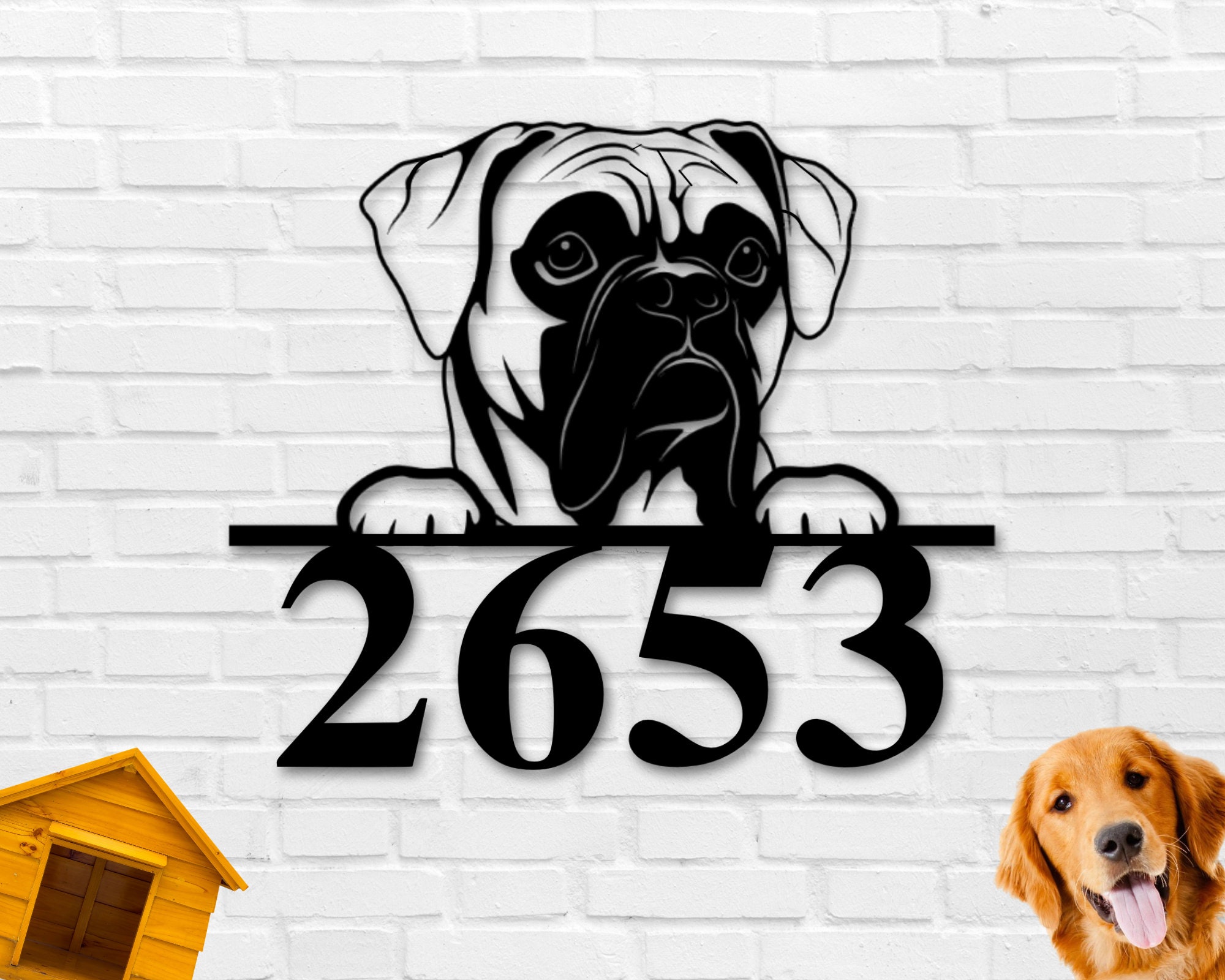 Boxer Dog Sign Boxer Terrier Metal sign Boxer Terrier Name | Etsy