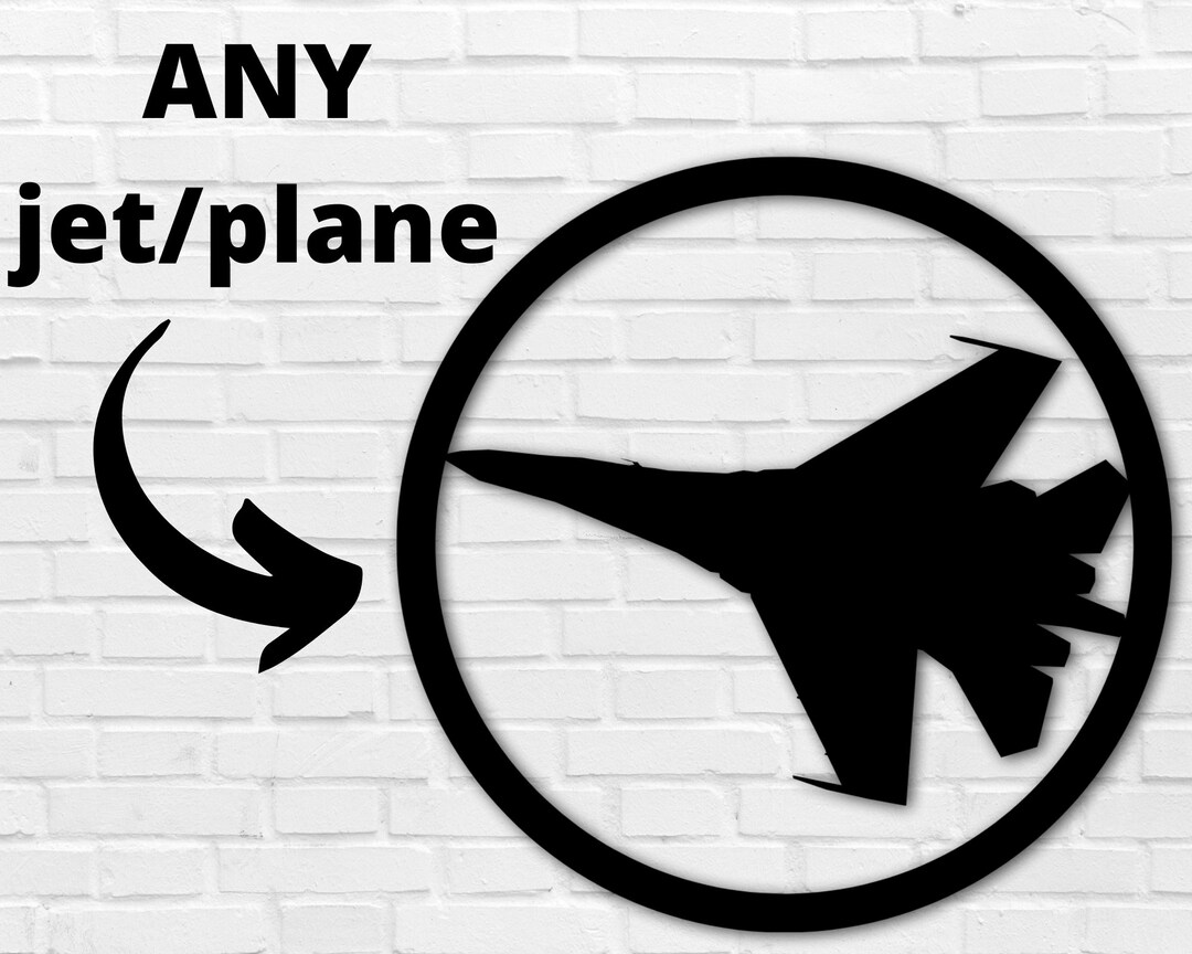 Custom Jet Metal Sign, Personalized Airplane Sign, Fighter Jet Sign ...