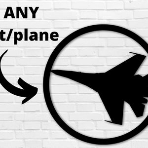 Custom Jet Metal Sign, Personalized Airplane Sign, Fighter Jet Sign ...