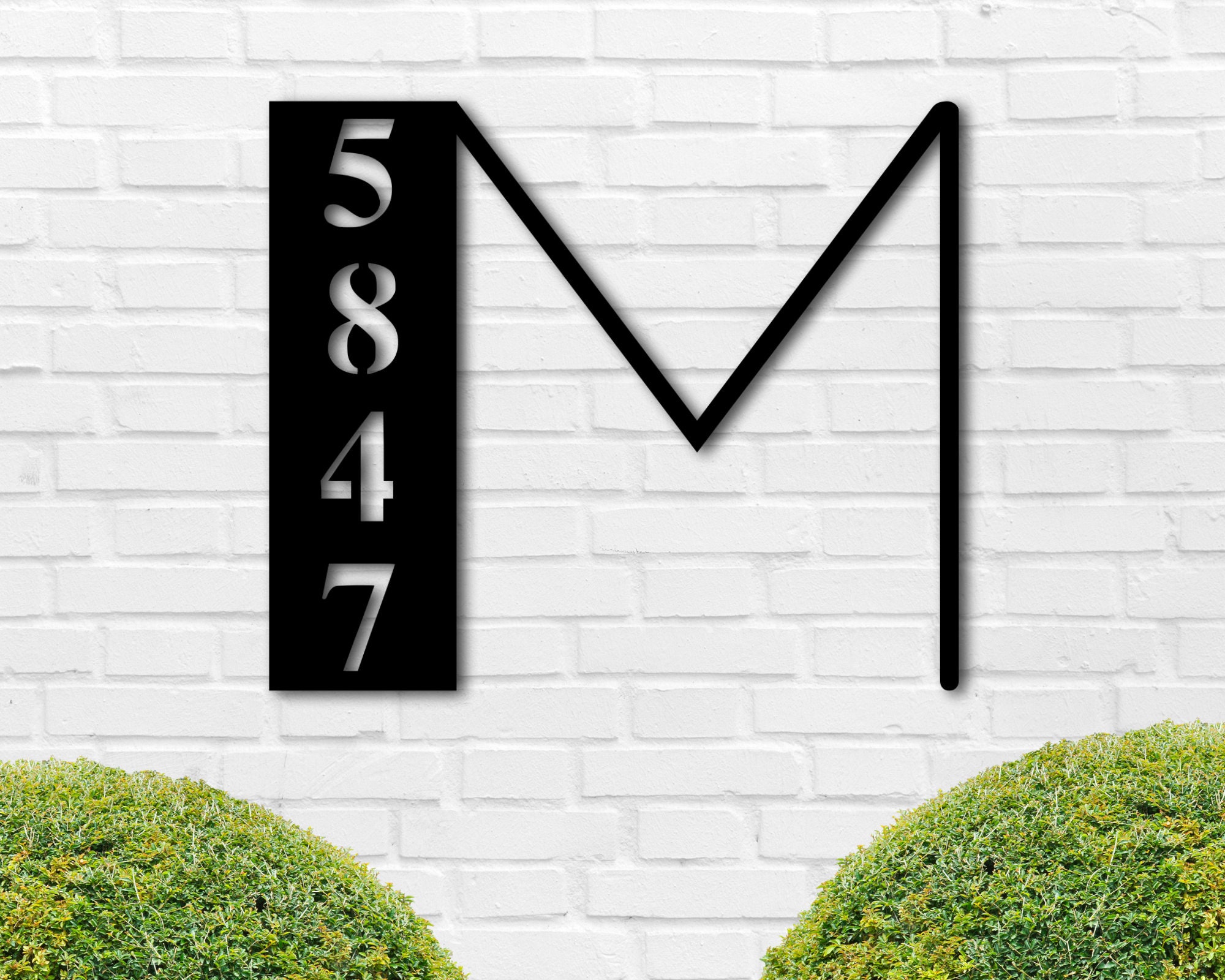Metal House Numbers, Address Sign, House Number Plaque, Custom Metal ...