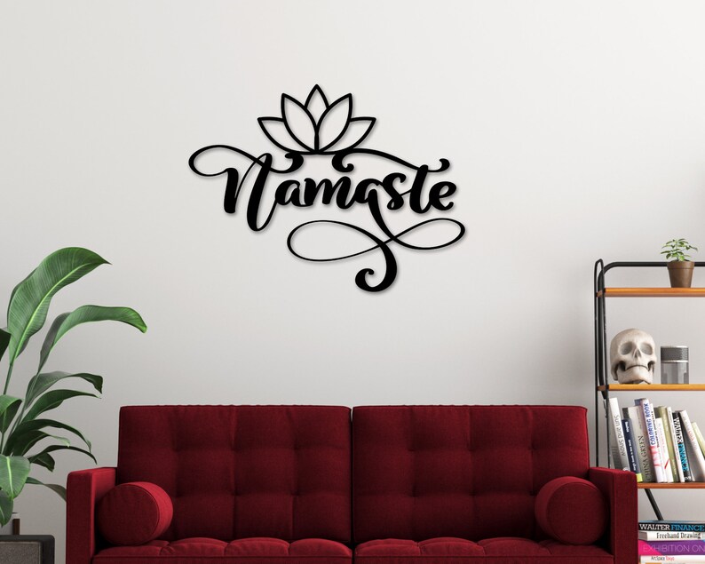 Namaste Sign Metal Namaste Sign Yoga Studio Decor Namaste | Etsy