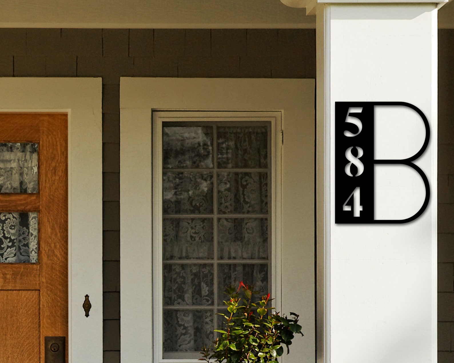 Metal Letter Address Sign Initial Address Metal Sign Modern - Etsy