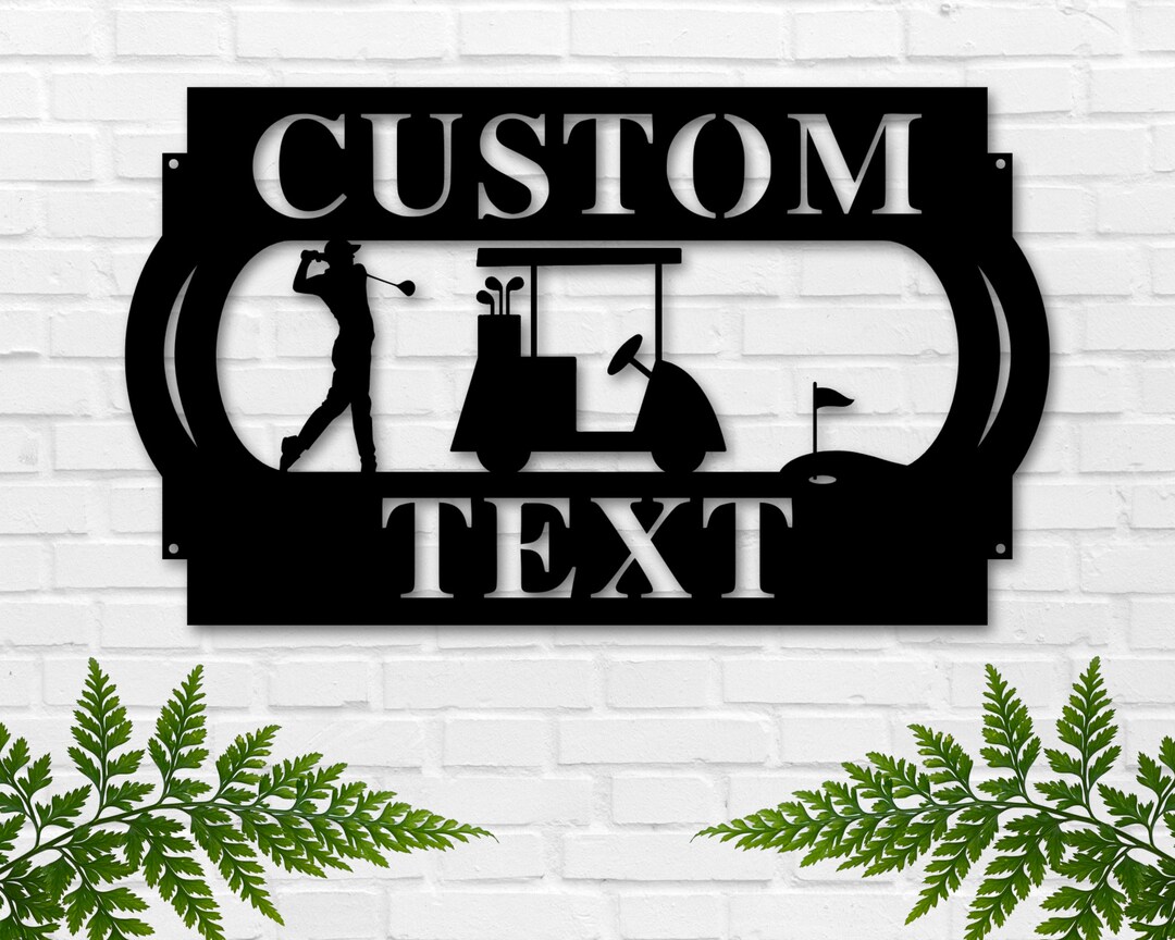 Personalized Golf Metal Sign, Custom Name Golf Decor, Golf Lover Gift ...