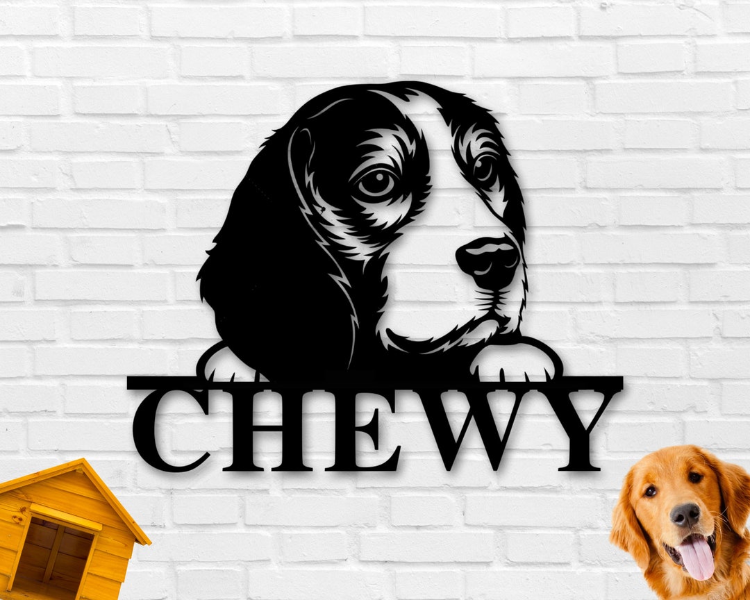Beagle Dog Sign, Beagle Metal Sign, Beagle Name Sign, Pet Name Sign ...