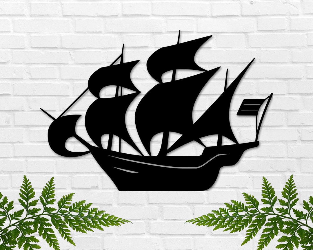 Ship Metal Sign, Sailor Wall Art, Pirate Ship Decor, Pirate Art ...