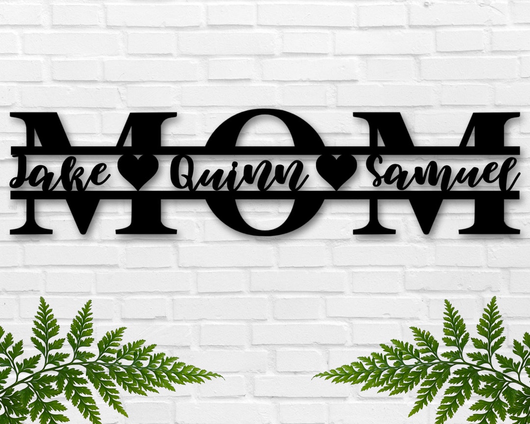 Personalized Mom Sign, Custom Mom Metal Sign, Mother's Day Gift From ...