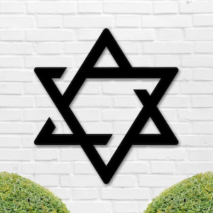 Star of David Sign, Star of David Wall Art, Jewish Sign, Jewish Decor ...