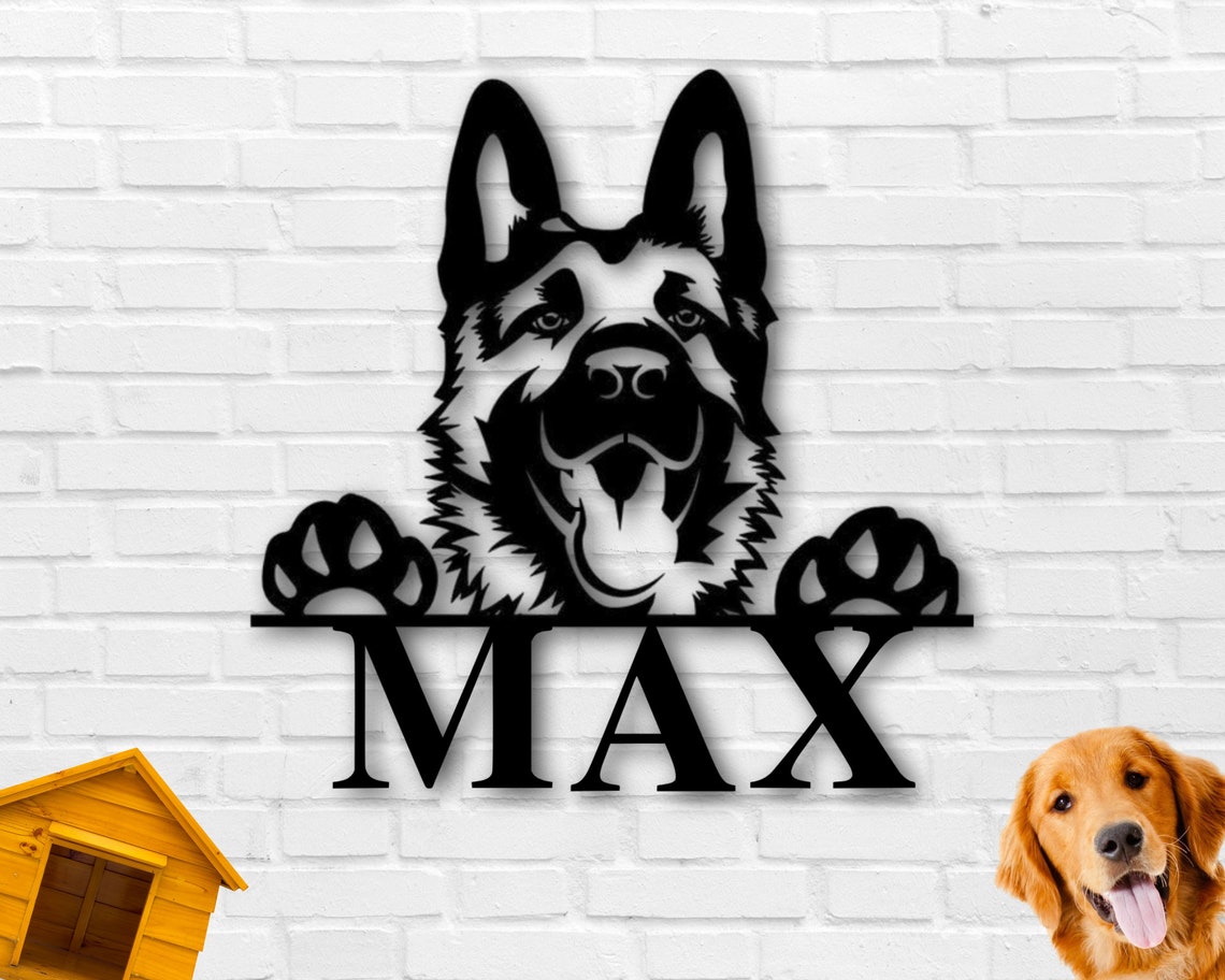 German Shepherd Dog Sign German Shepherd Metal Sign German - Etsy