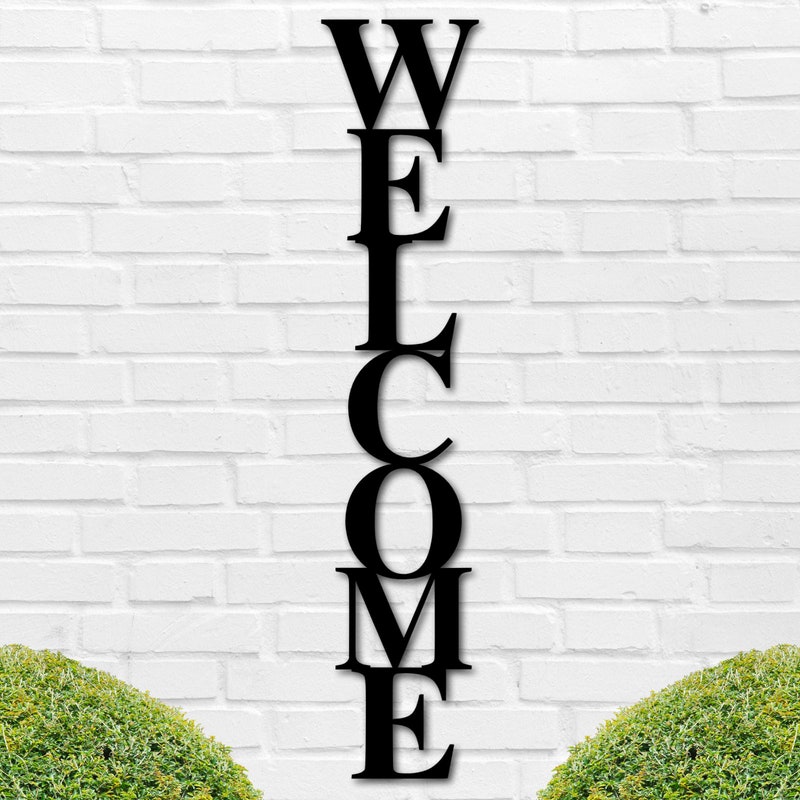Vertical Welcome Sign - Etsy
