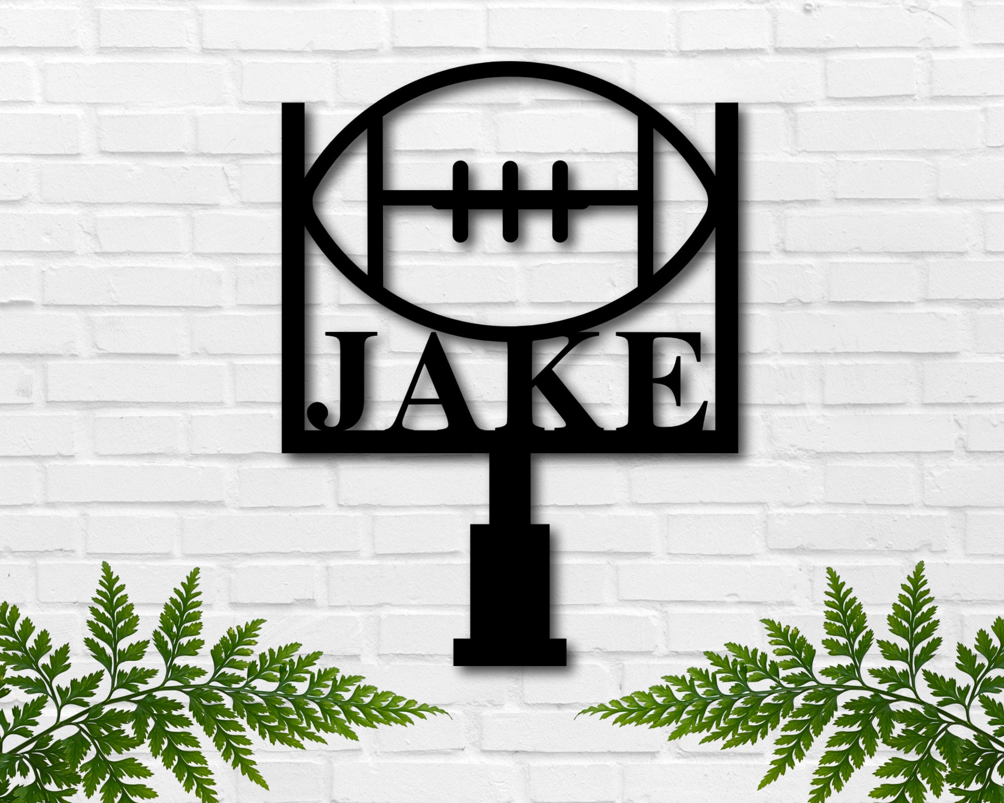 Football Name Sign Football Metal Wall Art Personalized - Etsy UK