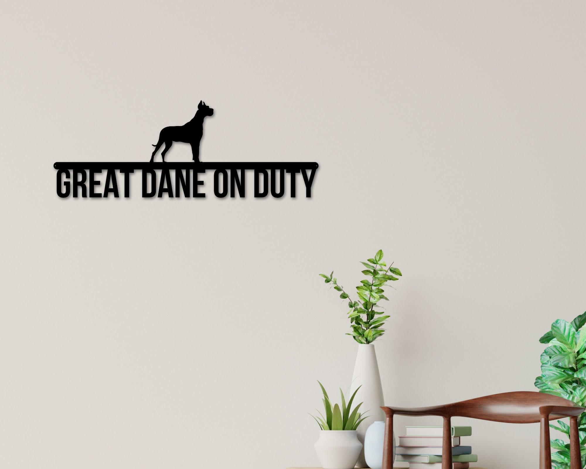Great Dane on duty Great Dane Metal sign Dog Sign Dog Lover | Etsy