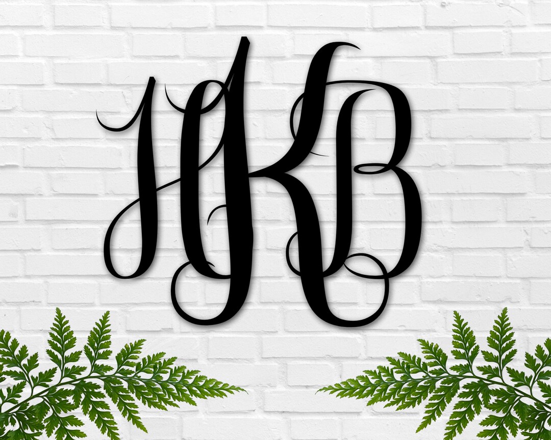Initials Monogram Sign, Metal Monogram Sign, Nursery Decor, Baby Shower ...