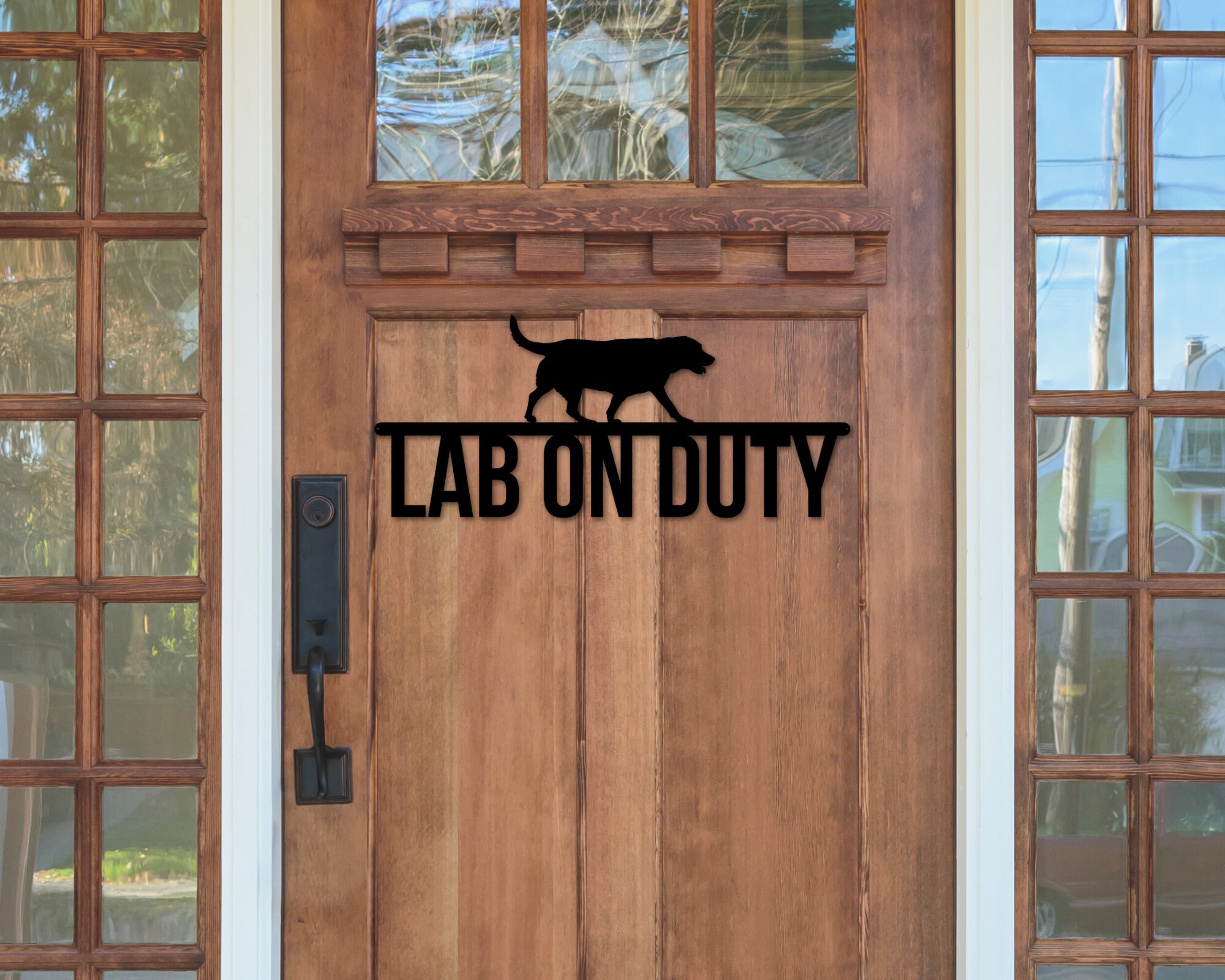 Labrador on Duty Labrador Metal Sign Dog Sign Dog Lover - Etsy