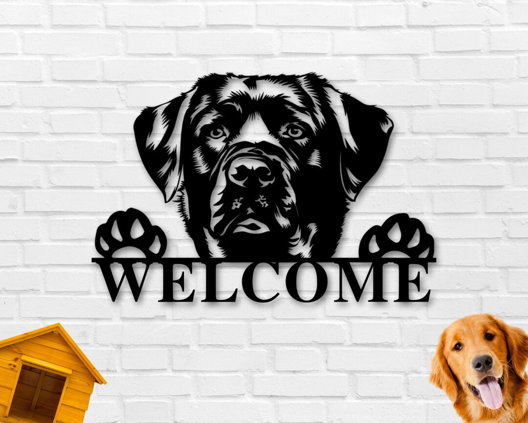 Dog Welcome Sign, Front Porch Sign, Welcome Metal Sign, Metal Dog Breed ...
