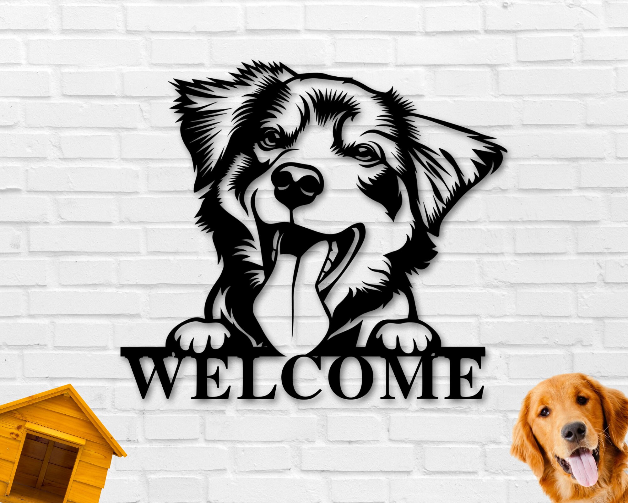 Australian Shepherd Dog Sign, Australian Shepherd Metal Sign ...
