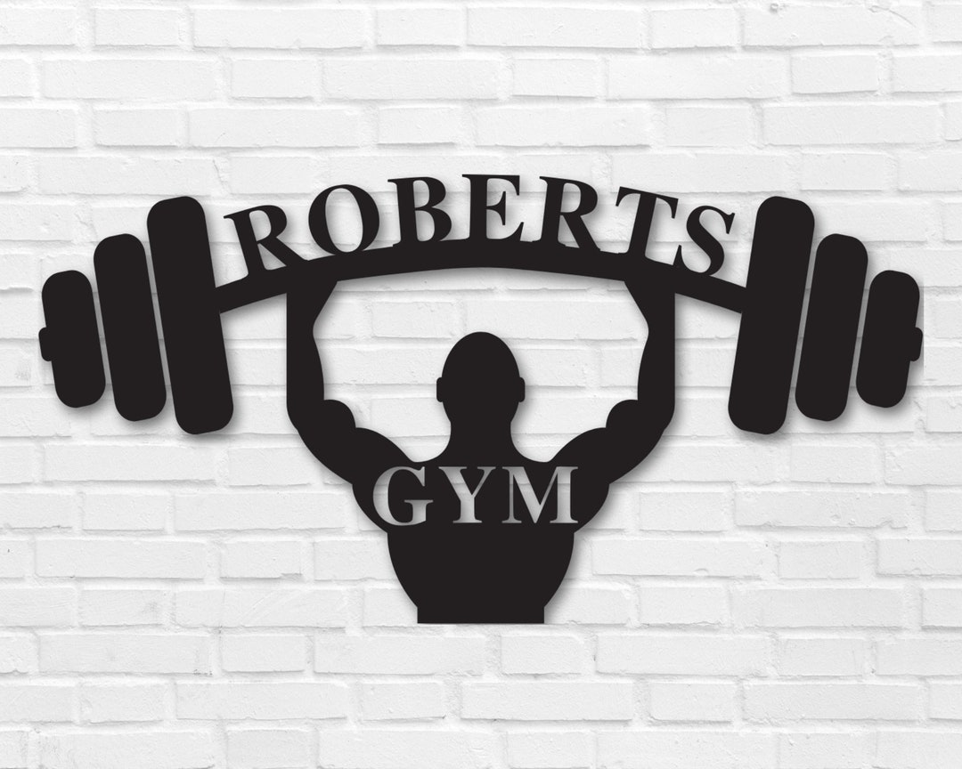 Custom Gym Sign, Home Gym Metal Sign, Personalized Crossfit Room Sign ...
