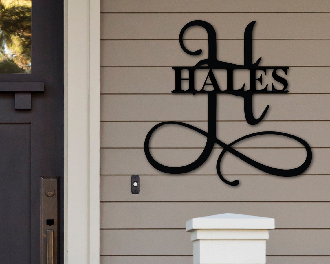 Personalized Family Name Metal Sign, Last Name Metal Sign, Family Name ...