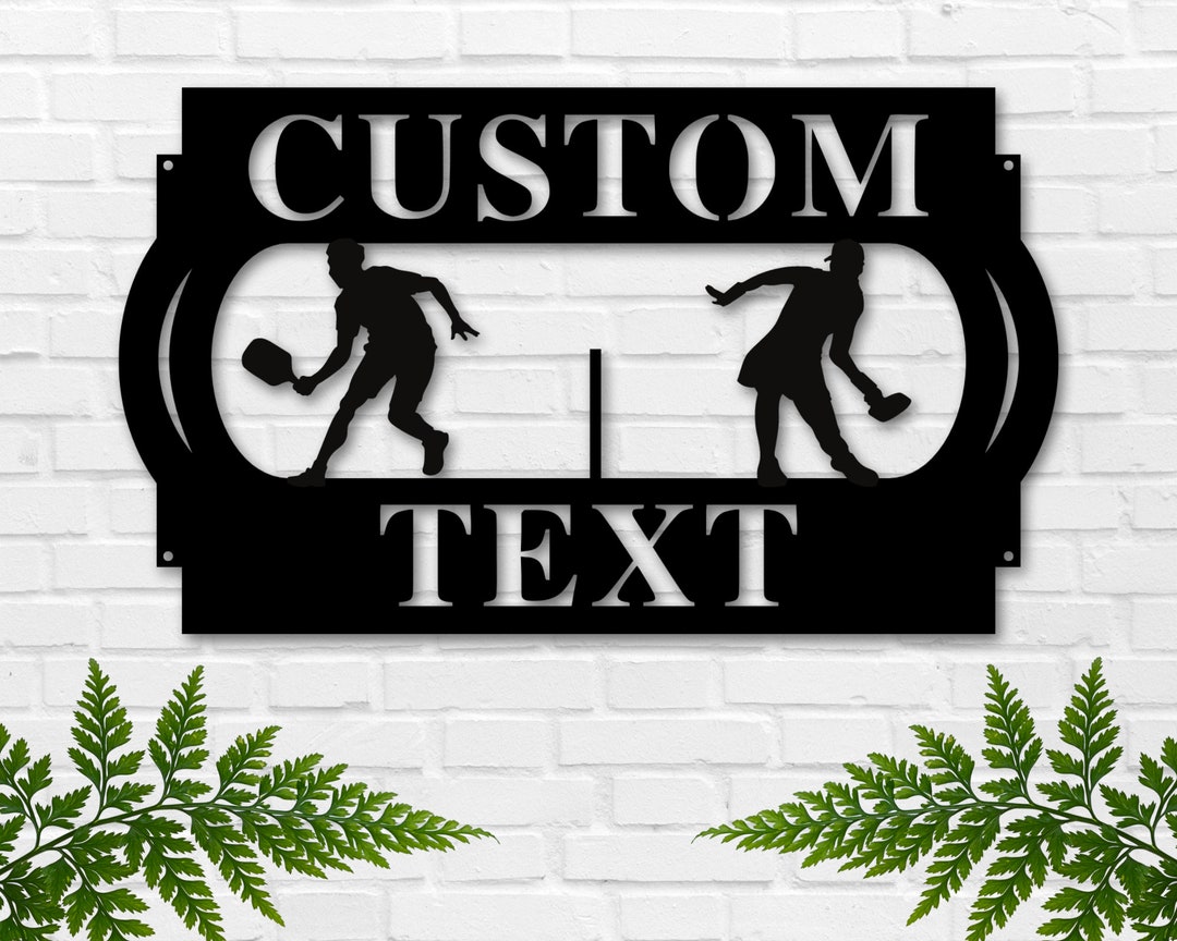 Custom Pickleball Metal Sign, Personalized Pickleball Court Decor ...