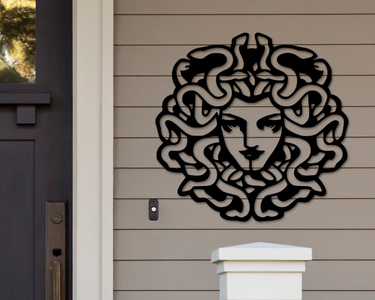 Medusa Metal Sign, Medusa Wall Art, Mythology Decor, Unique Wall Art ...