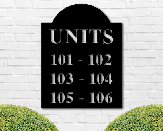 Apartment Unit Signs