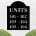 Apartment Unit Sign, Apartment Building Metal Sign, Townhouse Address ...