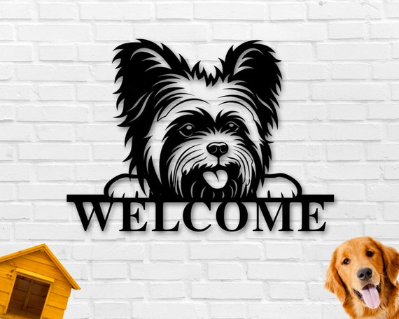 Dog Welcome Sign Front Porch Sign Welcome Metal Sign Metal | Etsy