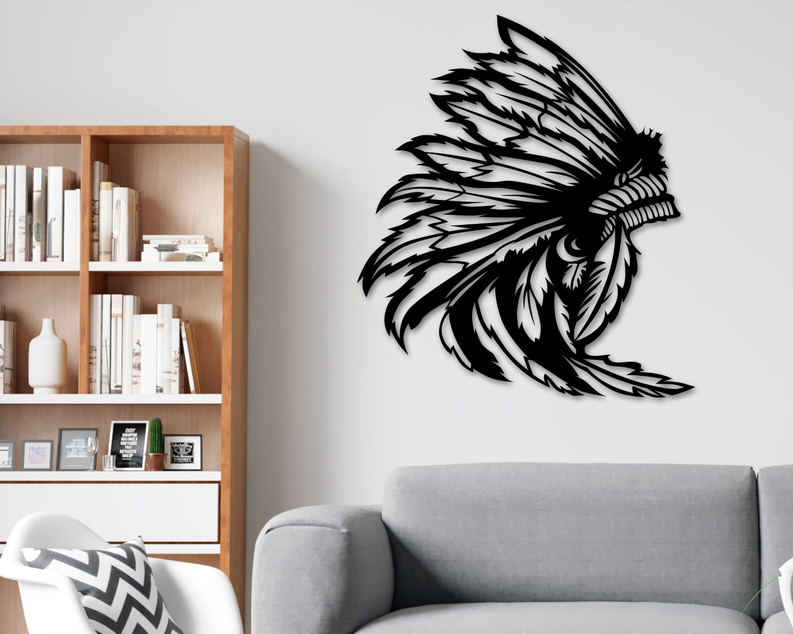 Native American Metal Sign, Native American Wall Decor, Indian Chief ...