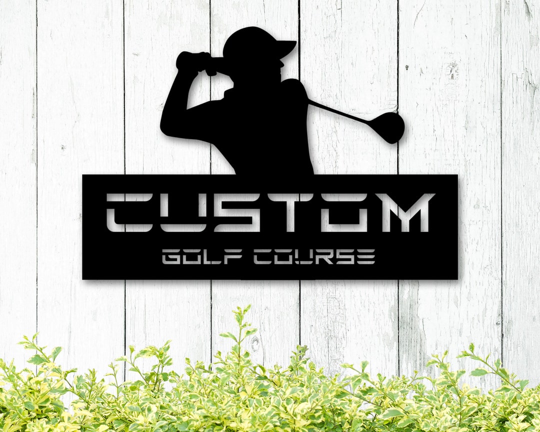 Personalized Golf Metal Sign, Golf Course Sign, Golf Lover Gift, Golfer ...