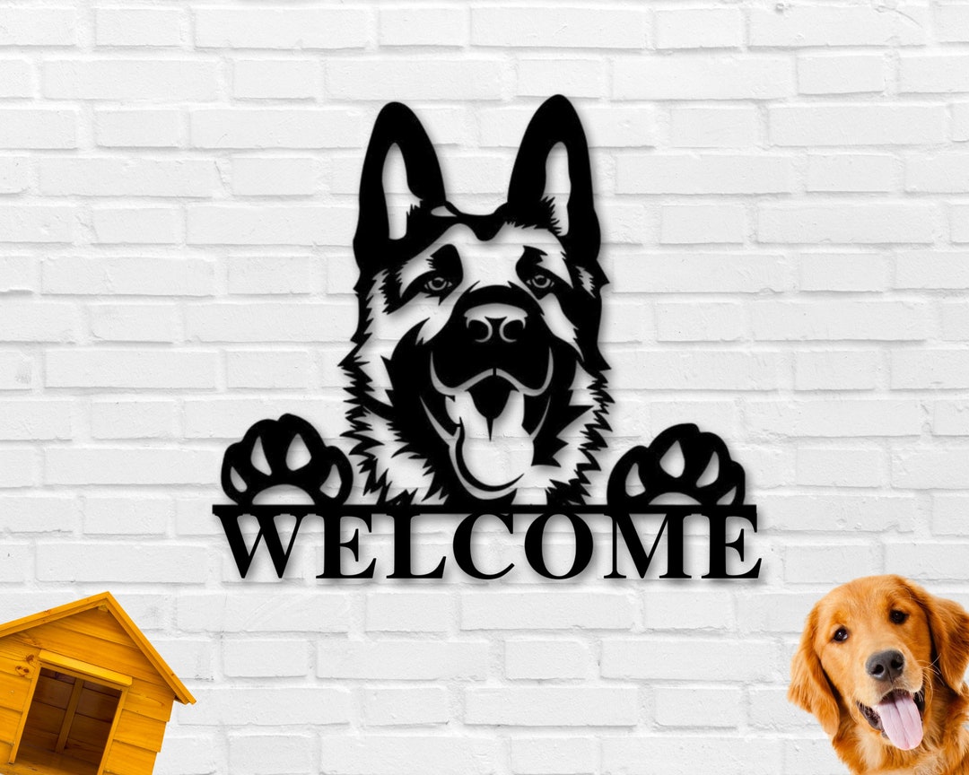 German Shepherd Dog Sign, German Shepherd Metal Sign, German Shepherd ...