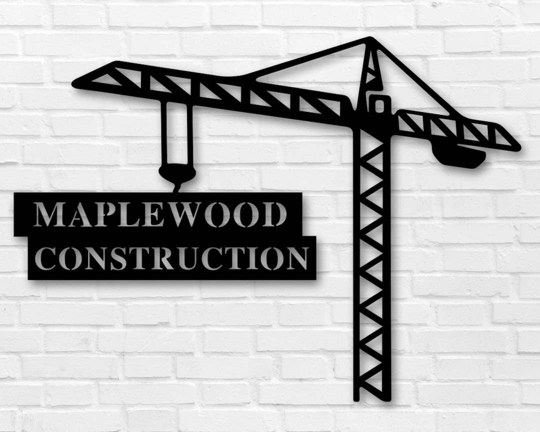 Construction Metal Sign, Custom Construction Sign, Contractor Sign ...