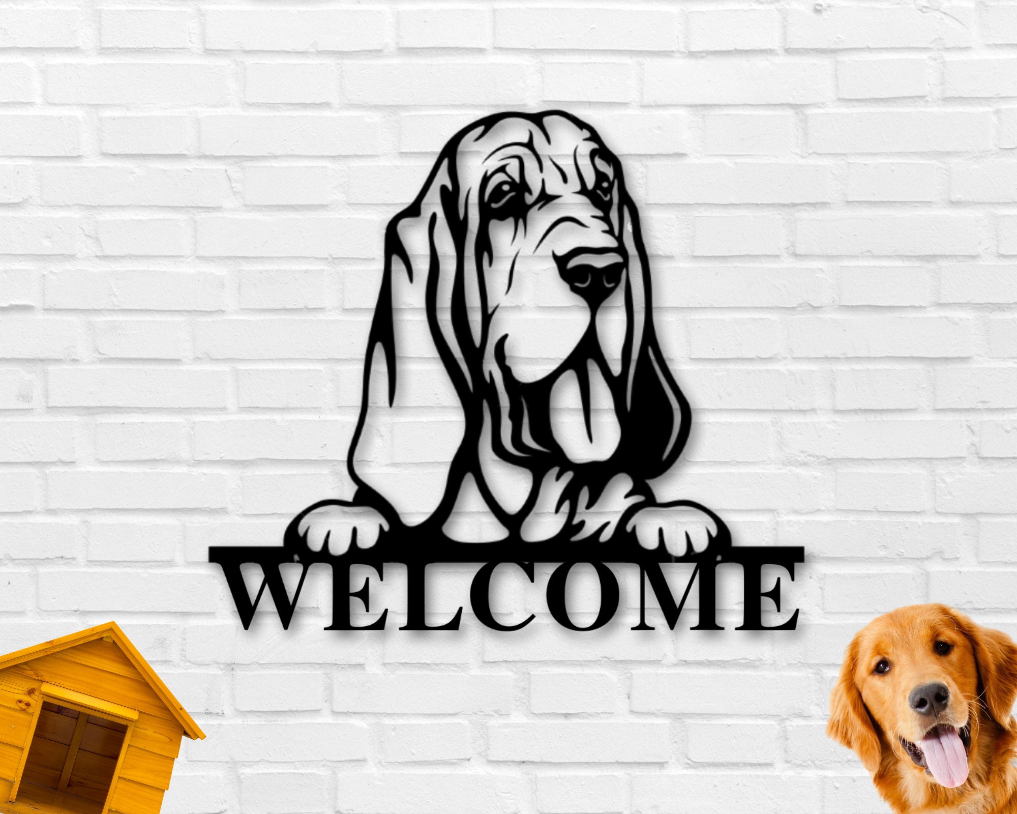 Bloodhound Dog Sign Bloodhound Metal Sign Bloodhound Name - Etsy
