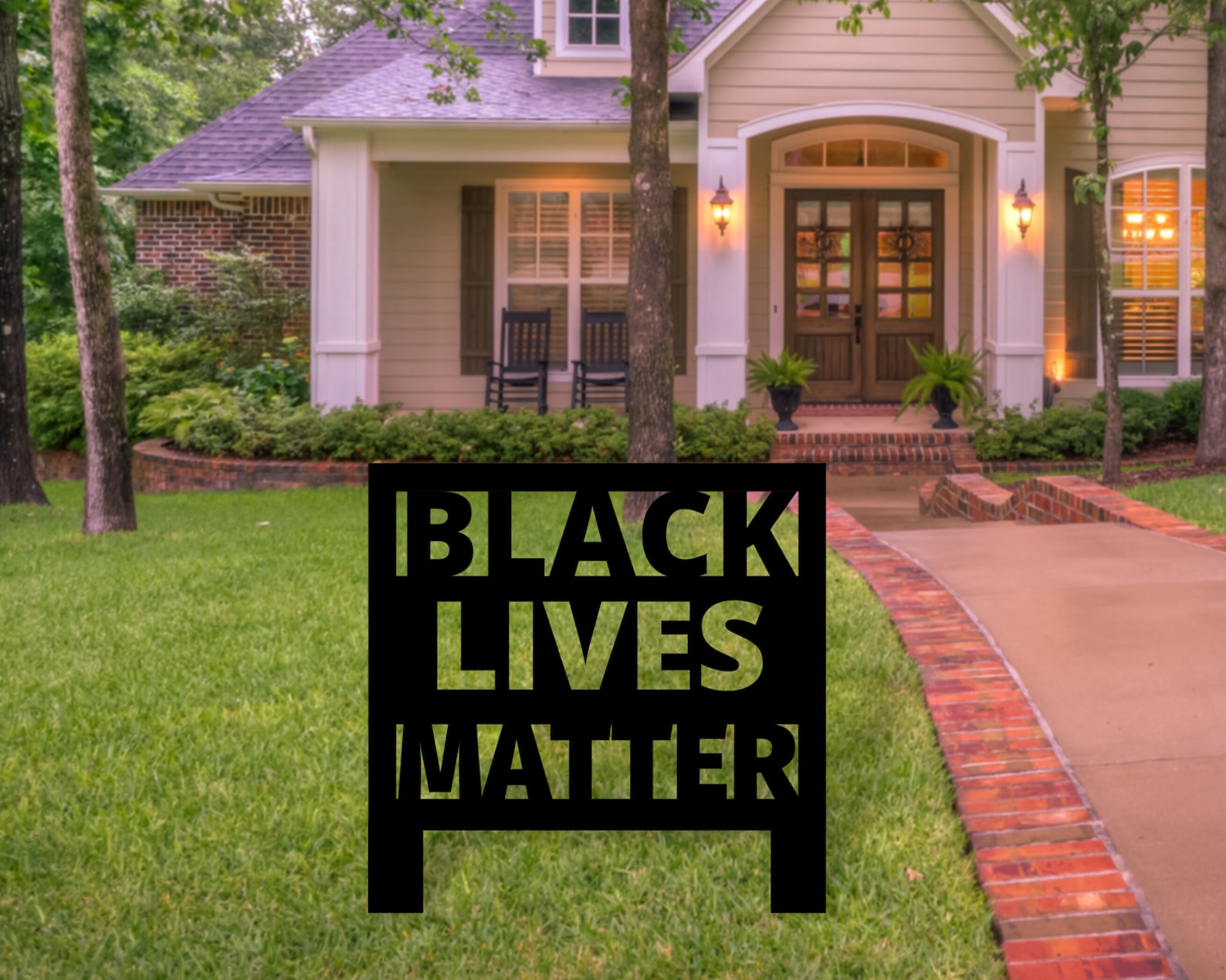 Black Lives Matter Yard Sign BLM Metal Lawn Sign Justice | Etsy