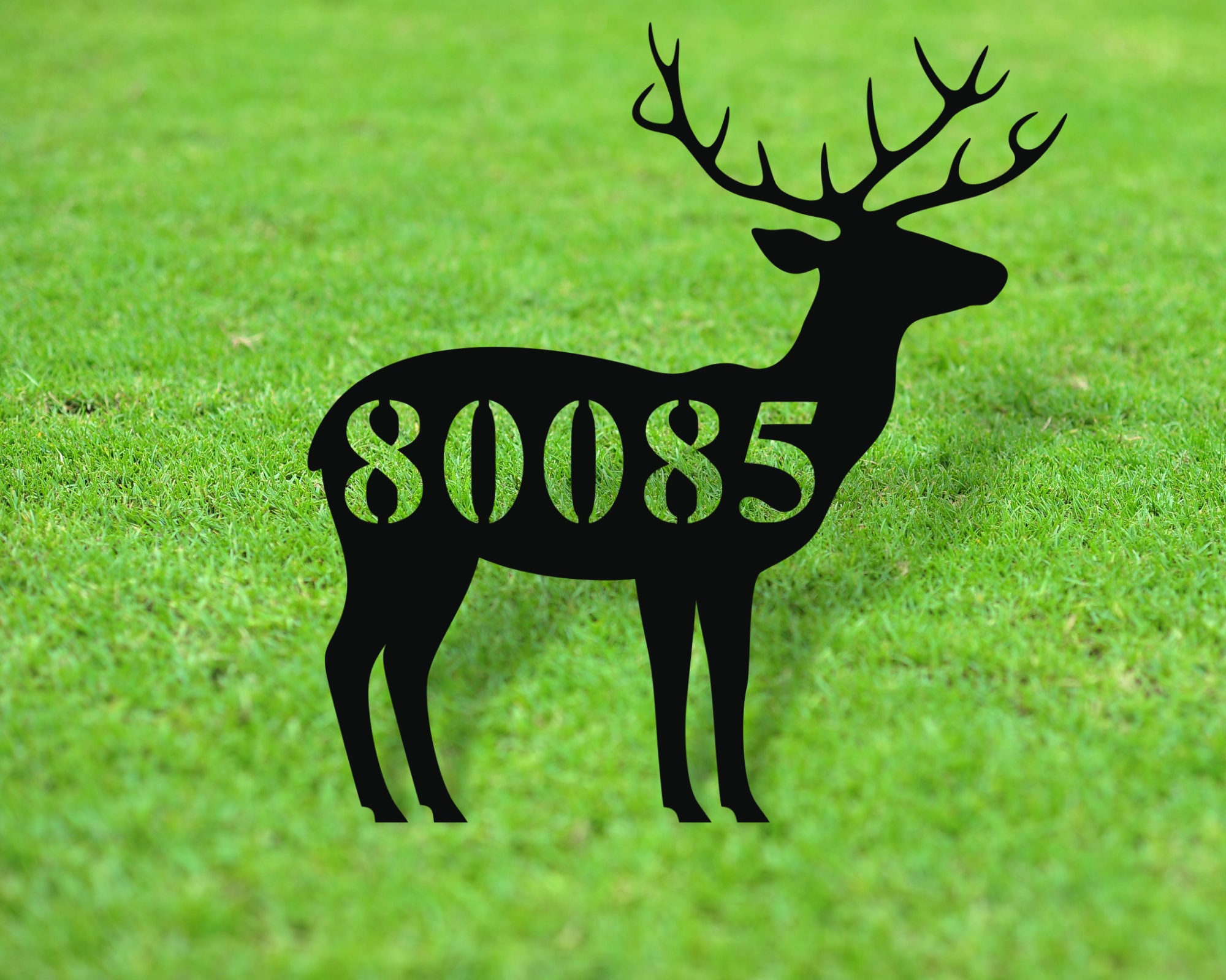 Deer Address Sign Metal Deer Sign Deer Yard Sign Address - Etsy