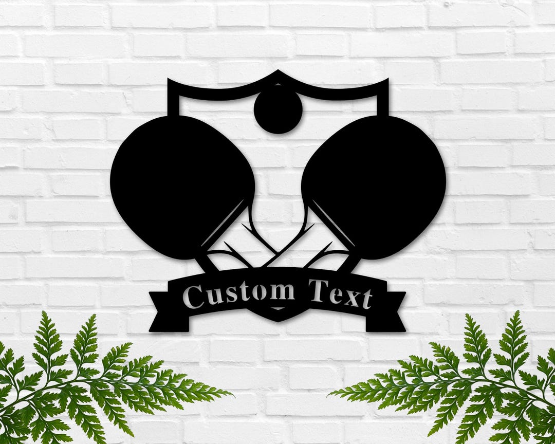 Personalized Metal Ping Pong Sign, Custom Name Pong Decor, Table Tennis ...