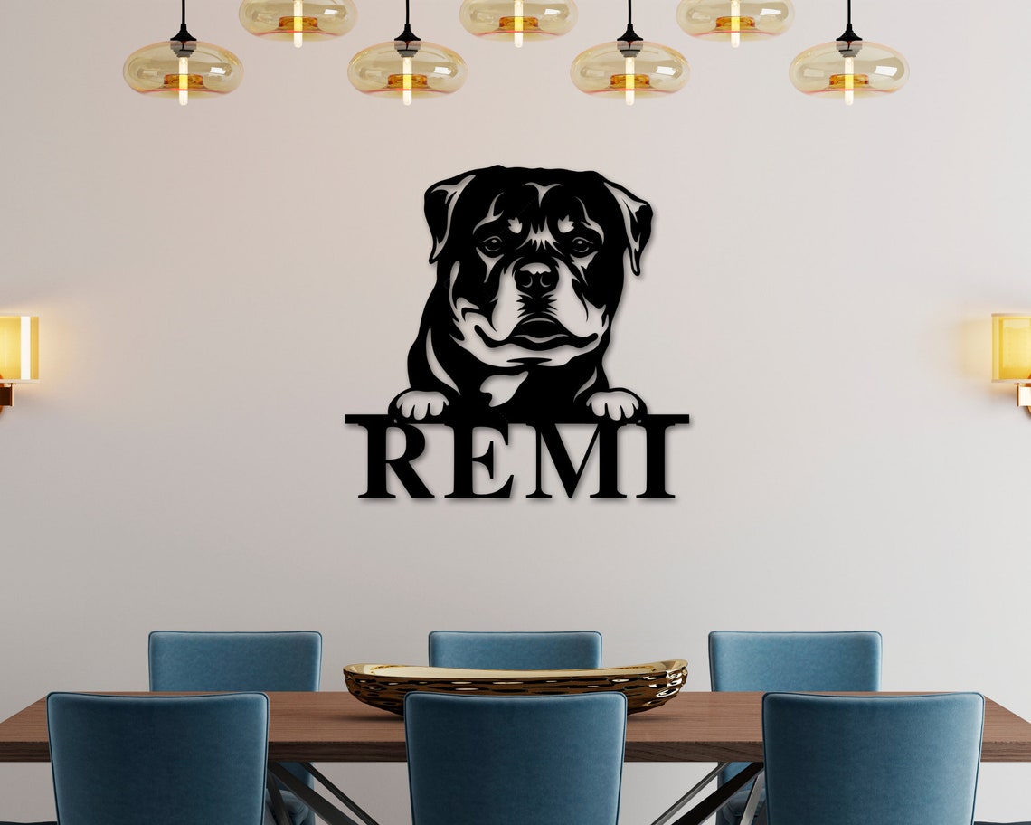 Dog Metal Name Sign Custom Dog Breed Metal Art Personalized - Etsy