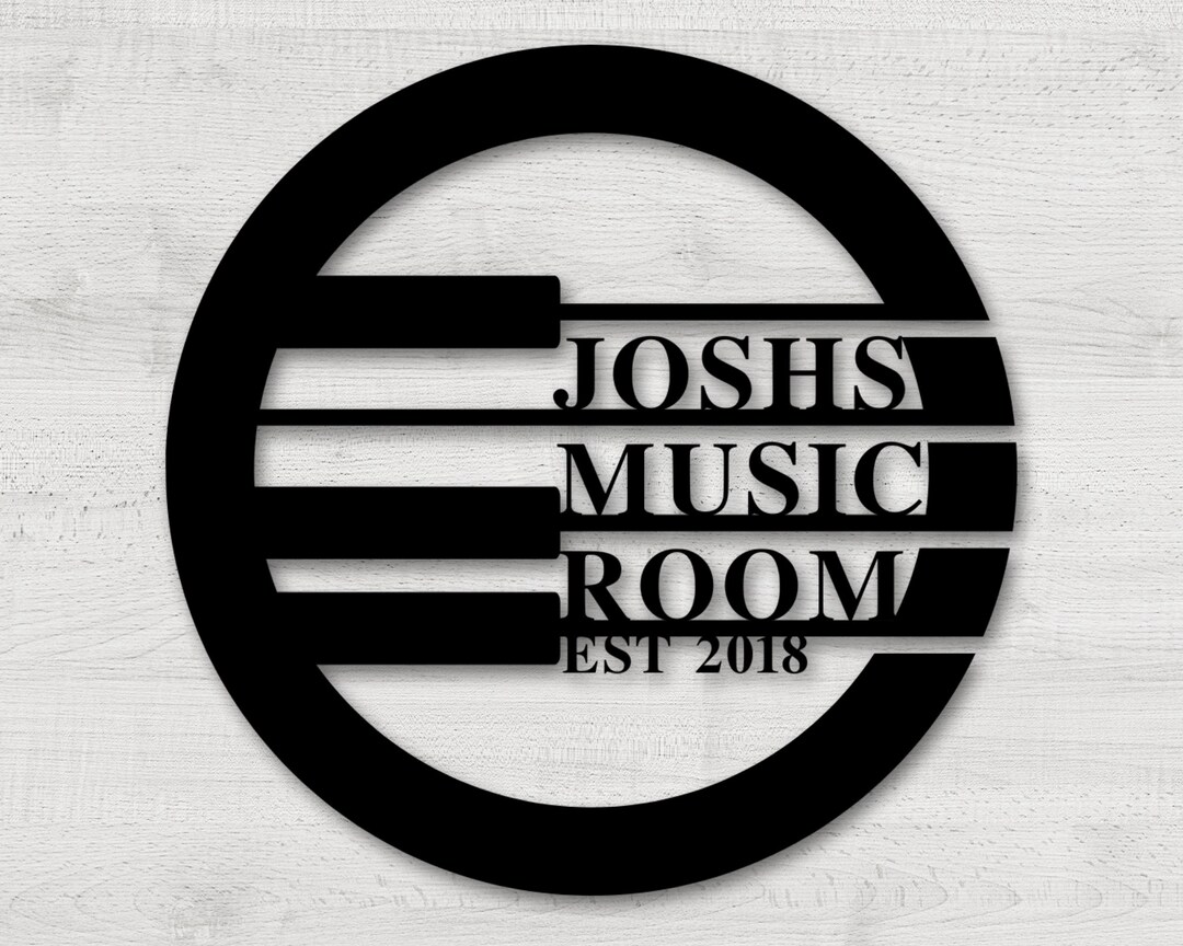 Music Room Metal Sign, Custom Music Room Sign, Music Studio Decor ...
