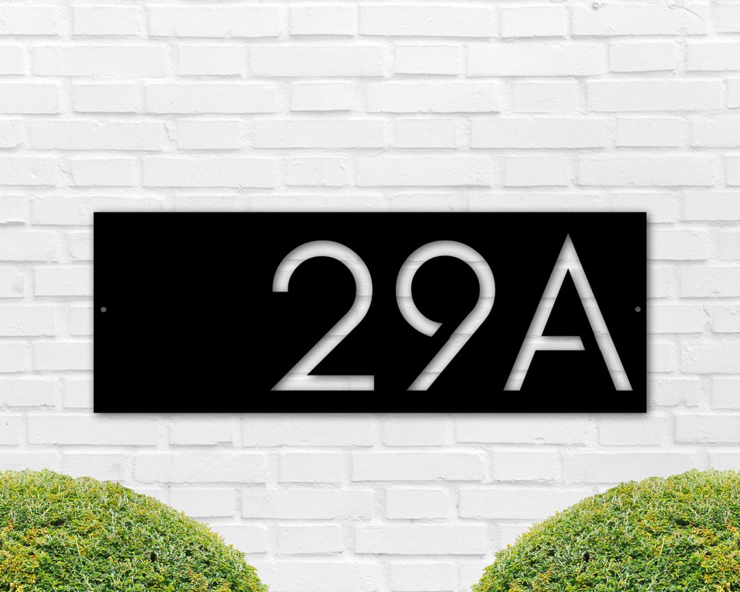 Custom Apartment Number Sign, Metal Townhouse Number Sign, Apartment ...