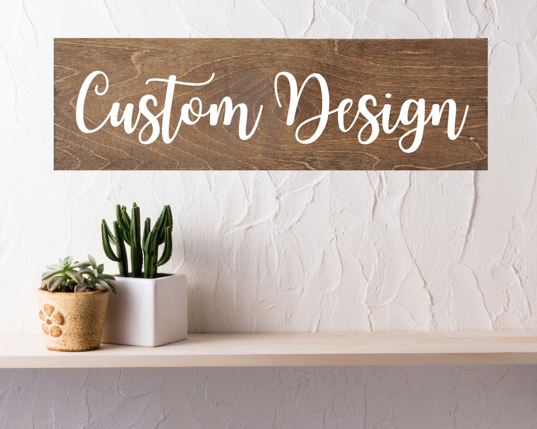 Custom Design Wooden Sign, Custom Logo Wooden Plank, Small Business ...