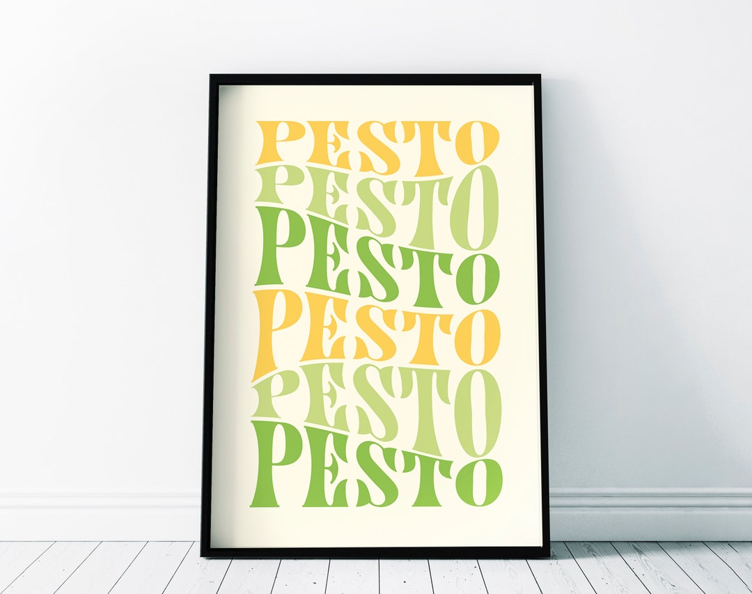 Pesto Pesto Poster Kitchen Decor Wall Art Home Print Decor Gift A3 A4 ...