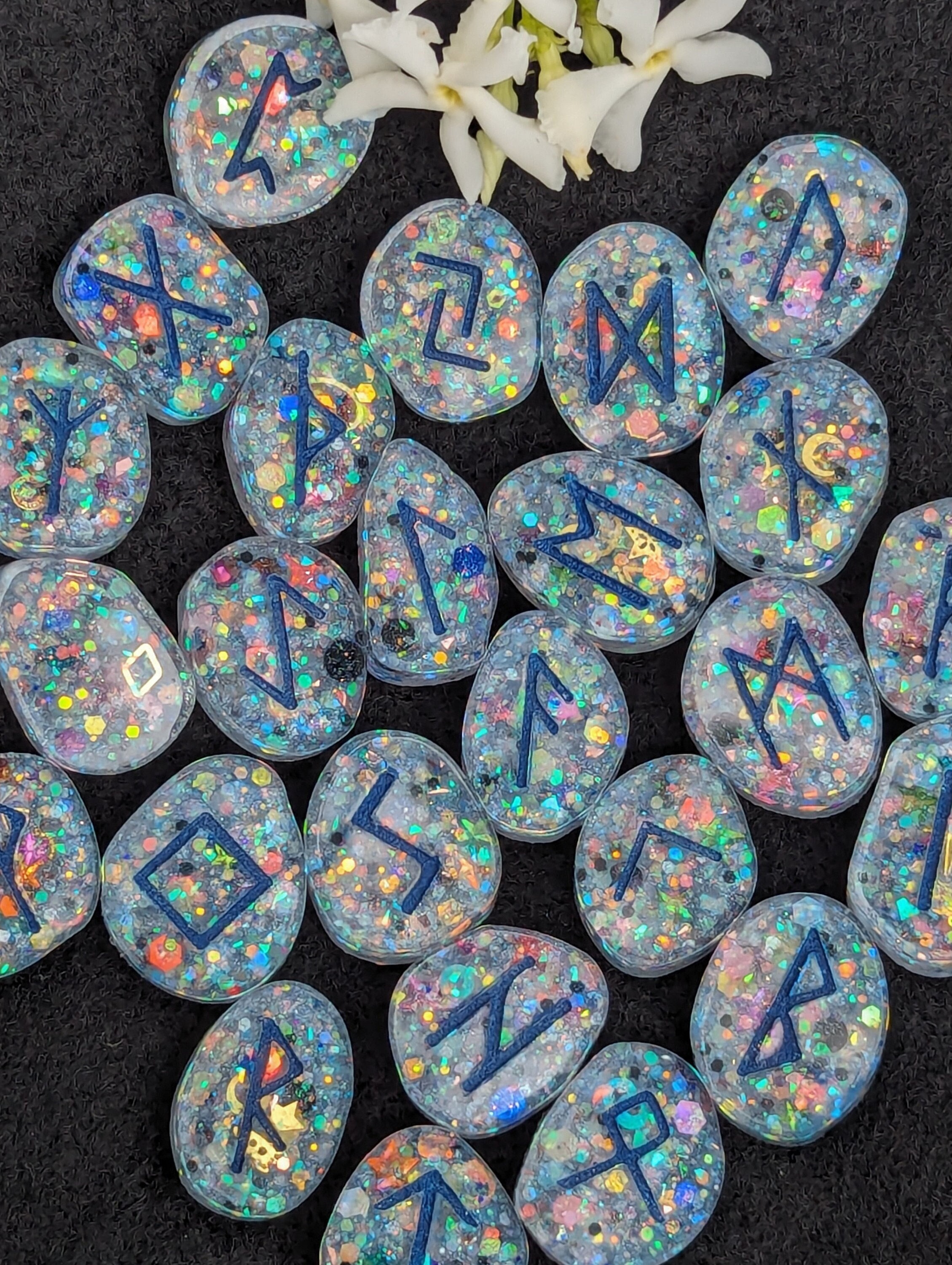 Elder Futhark Rune Stones Prismatic Frost - Etsy