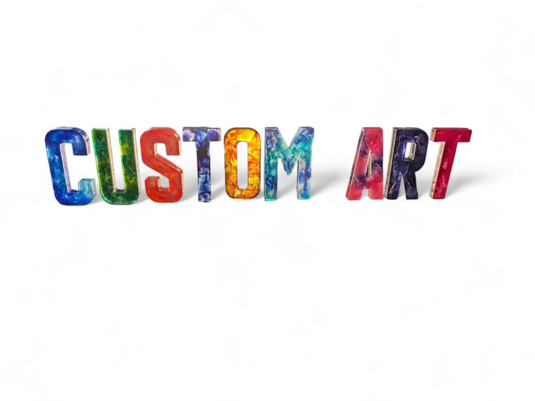 Custom Epoxy Resin Letters: Personalized Home Decor, 3-inch Stand-up ...
